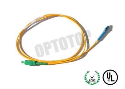 China LC - SC Connector Fiber Optic Patch Cord 1F 3.0mm OFNR CORNING SMF - 28 ULTRA for sale