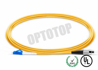 China LC - FC UPC Connector Fiber Optic Patch Cord 1F 3.0mm OFNR CORNING SMF - 28 ULTRA for sale