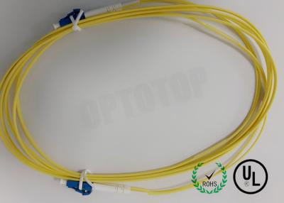 China Single Mode Fiber Optic Patch Cord 2F Zip 2.0mm OFNR  LC / UPC - LC / UPC for sale