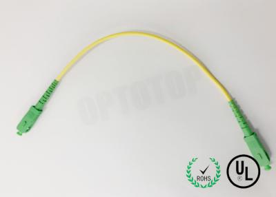 China SC / APC - SC / APC Connector Multimode Fiber Patch Cord 1F ZIP 3.0mm OFNR 0.25M for sale