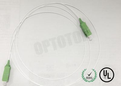 China SC / APC - SC / APC 1.5M SM Multimode Fiber Optic Patch Cord With White Jacket for sale