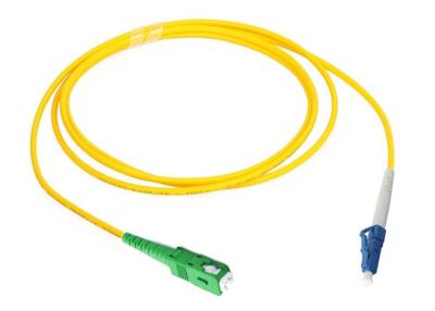 China Free Samples SC - LC Patch Cord Single Mode OS2 3MM OFNR Outer Jacket for sale
