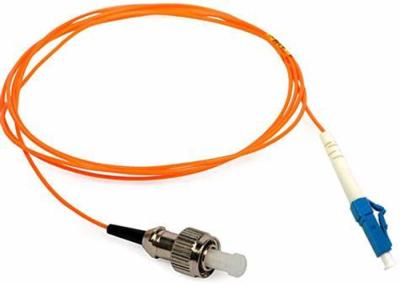 China LC / PC - FC / UPC Duplex Cable Patch Cord 3 Meter SM OM3 50 150MM Orange Color for sale