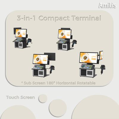 China Aluminum Compact Touchscreen POS Terminal Intel i5-1235U Waterproof Kitchen Support for sale