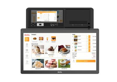 China Mini Windows POS Terminal Dual Screen With RK3576 Intel N95 Processor For Retail Dining Solutions for sale