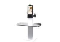 China Compact Floor Standing Self Service Terminal Kiosk N95 Processor Built In Printer Scanner for sale