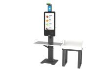 China Accessible Self Service Kiosk With Anti Glare Screen Adjustable Stand for sale