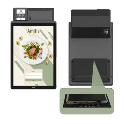 China AMP10 All In One Aluminum Slim POS Terminal Built In Printer Saving Space For Store for sale