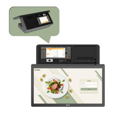 China Compact 11.6 Inch Dual Screen POS Machine Built In Thermal Printer For Small Business for sale