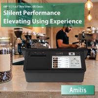 China Dual-Screen POS Terminal with Built-in 58mm Printer and Fanless Aluminum Housing for Coffee Shops for sale