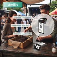 China Cordless Handheld POS Terminal with 3000mAh Battery, 4G Connectivity & Custom Branding Options for Mobile Vendors for sale
