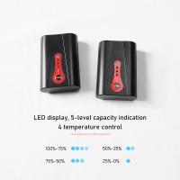China 7.4V 2600mAh 18650 Lithium Heated Socks Battery Pack with 4-Level Output and LED Display for sale
