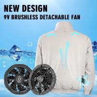 China Brushless Cooling Fan for Air Conditioning Jackets 106mm 5V USB Powered with 3-Speed Controller for sale