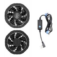 China Brushless Cooling Fan for Air Conditioning Jackets 106mm 5V USB Powered with 3-Speed Controller for sale