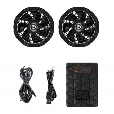 China 18V Brushless Cooling Fan Kit with 6700mAh Battery for Air Conditioned Workwear - 106mm Fan & 13.5 Hour Runtime for sale