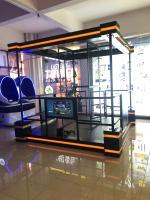 China Gun Shooting 9D Virtual Reality Simulator VR Tower Walking Platform Black Yellow for sale