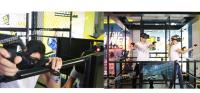 China Black Yellow Virtual Shooting Simulator Theme Park Equipment With 2 Handles for sale
