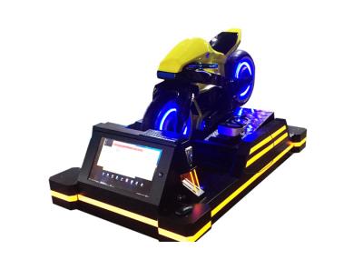 China RGB LED Four Player Virtual Reality Motorcycle , Black VR Amusement Game Machine for sale
