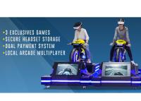 China Adults VR Motorcycle Simulator Amusement Park Pcs Racing Games Black Yellow for sale