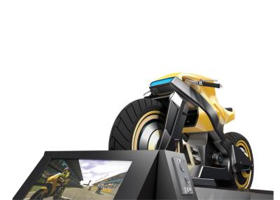 China Online Cockpit VR Motorcycle Simulator Black Galvanized Steel Frame Locked Door for sale