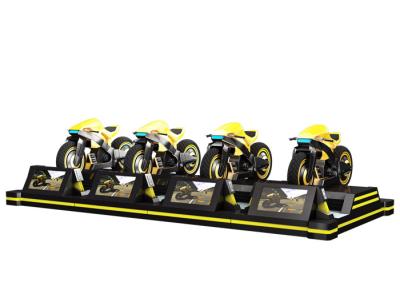 China 220v Black Crazy VR Motorcycle Simulator Electric Cylinder Racing Platform For Adults for sale
