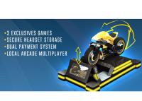 China Black Yellow VR Motorcycle Simulator 24
