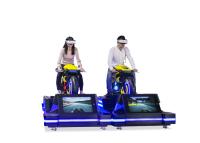 China Multiple Players Motion Simulator Ride , Black 1500w Electric Racing VR Motion Ride for sale