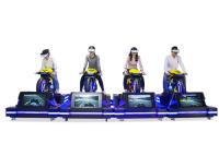China Multiple Players Motion Simulator Ride , Black 1500w Electric Racing VR Motion Ride for sale