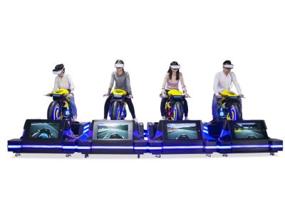 China Multiple Players Motion Simulator Ride , Black 1500w Electric Racing VR Motion Ride for sale