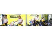 China Motorbike VR Driving Simulator Fiber Glass 360 Degree Rotation For Theme Park for sale