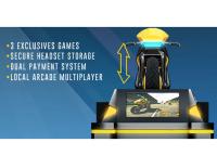 China Black 9D VR Motorcycle Simulator Coin Operated Stereo Surround Sound For Shopping Mall for sale