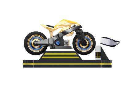 China Entertainment 9D Motorcycle Simulator Immersive Virtual Reality Black Yellow for sale