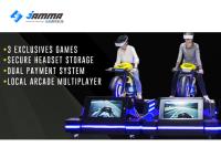 China 24 Inch Display VR Motorcycle Simulator Racing Games Locked Door Simple Interface for sale