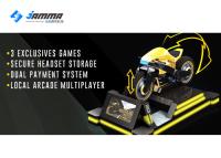 China Kids VR Motorcycle Games Online Multiplayer With 24 Inch Screen Galvanized Steel Frame for sale