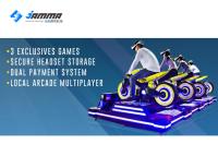 China 1500W VR Motorcycle Simulator SSD Drive 120G With 24 Inch LED Screen Locked Door for sale