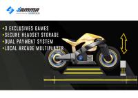 China 1500W VR Motorcycle Simulator SSD Drive 120G With 24 Inch LED Screen Locked Door for sale