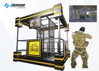 China Vibrating Floor Virtual Reality Platform , Multiplayer Fighting VR Shooting Game Machine For Amusement Park for sale