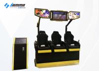 China Black And Yellow Colour 9D Virtual Reality Simulator Three Person 3500W for sale