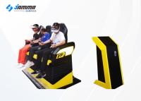 China Black And Yellow Colour 9D Virtual Reality Simulator Three Person 3500W for sale