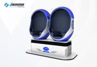 China White Blue Color Virtual Reality Simulator Coin Operated / 9D Egg Chair for sale