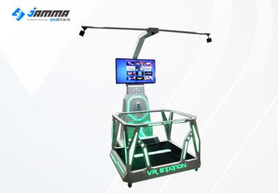 China Interactive 80 Pcs Games 9D VR Simulator Single Player VR Station With 42 Inch Display for sale