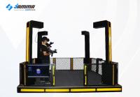 China Automatic Lift Virtual Reality Simulator 4 Players 9D Gun Shooting Game for sale