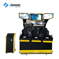 China Black And Yellow Colour 3 Seats Virtual Reality Simulator 9D VR Cinema With Deepoon E3 Glasses for sale