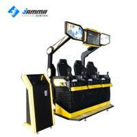 China Black And Yellow Colour 3 Seats Virtual Reality Simulator 9D VR Cinema With Deepoon E3 Glasses for sale