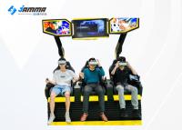 China Three Person 9D Virtual Reality Cinema With Led Lights High ROI Cartoon Design for sale