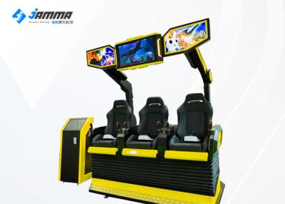 China Three Person 9D Virtual Reality Cinema With Led Lights High ROI Cartoon Design for sale