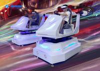 China Shopping Mall White VR Racing Simulator Vitual Reality Driving Car for sale