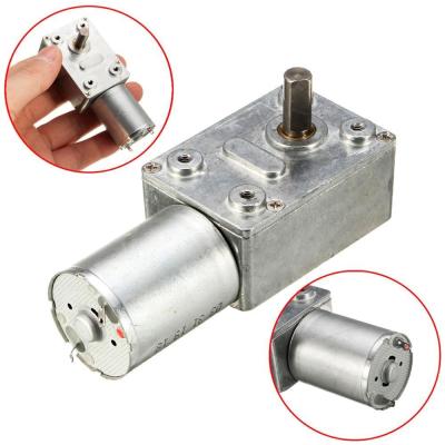 China Faradyi Custom 12v Motor 24v Dc Gear Motor 46mm Worm Gear Box Vertical Reverse Self Lock Motor Cat Litter Box for sale