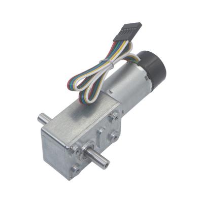 China Faradyi Custom Dc 24v 3rpm Worm Gear Motor 60kg-cm Reversible High Torque Speed Reduce Turbine Electric Gearbox Motor 8mm Shaft for sale