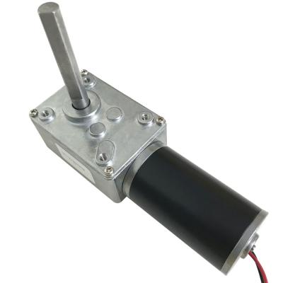 China Worm Gear Motorkit With Brake Cw/ccw 24v 12v Brushed Dc Motor With Right Angel Recuder L-type Motor Bracket Speed Controller for sale